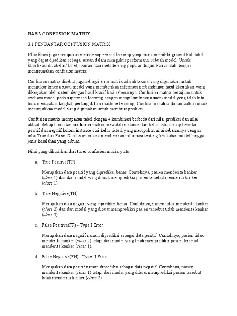 Confusion Matrix | PDF