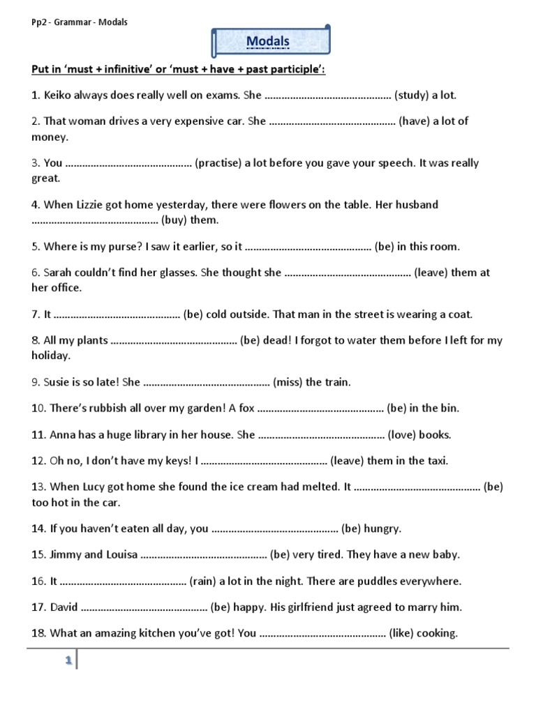 PP2 - Grammar - Modals | PDF
