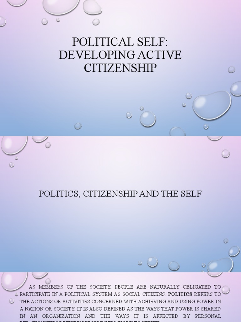 3 The Political Self | PDF | Citizenship | Power (Social And Political)