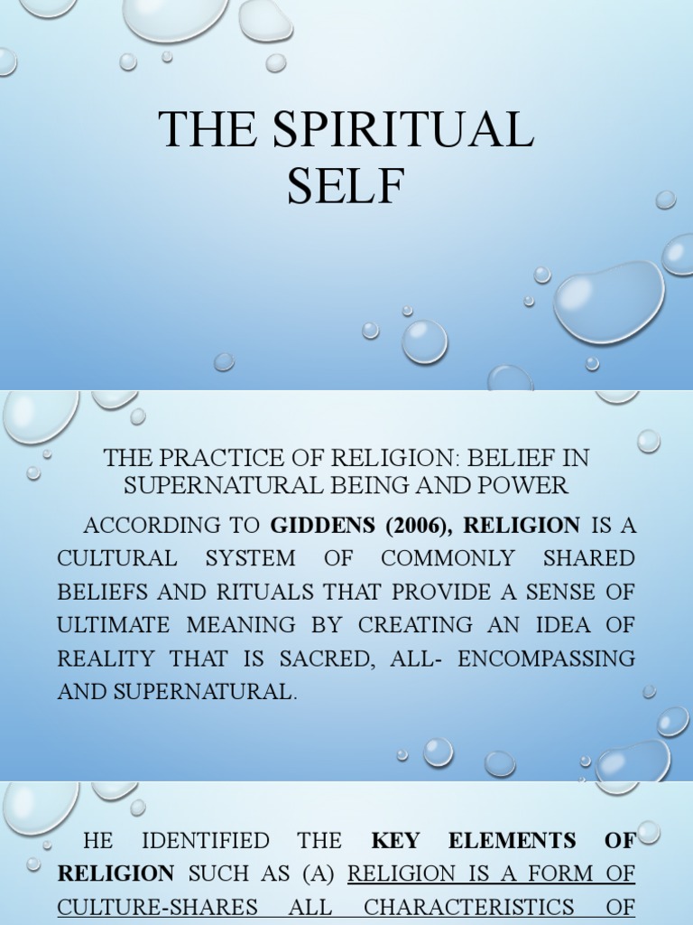 2 The Spiritual Self | PDF | Supernatural | Metaphysics