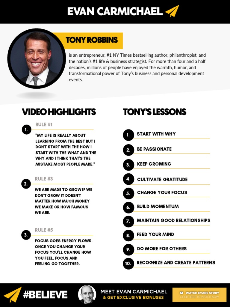 How To Break The NEGATIVE PATTERNS and Transform Your LIFE Tony Robbins ...