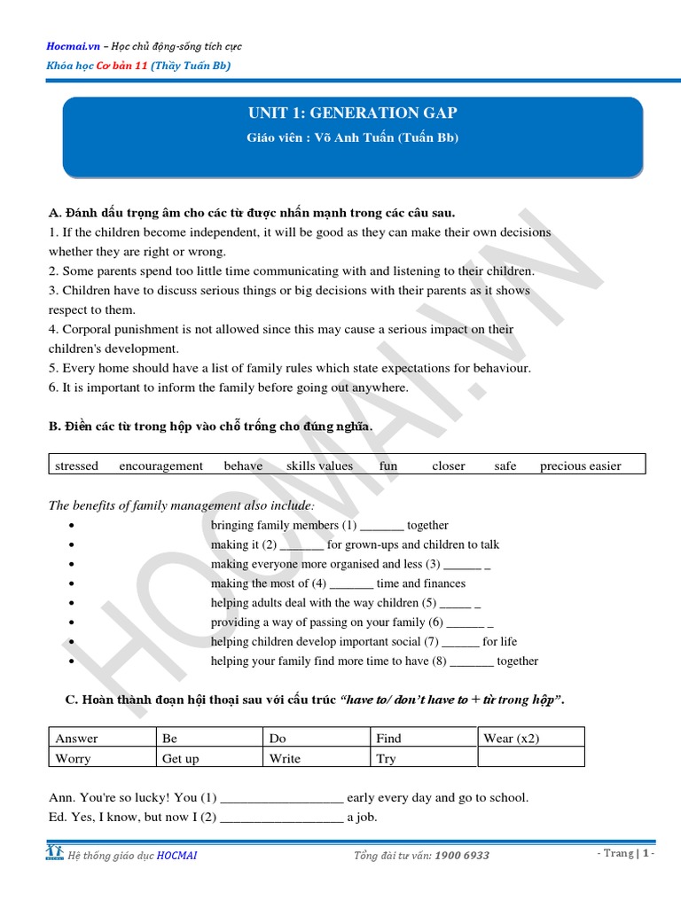 Unit 1. Generation Gap DABTTL | PDF | Clothing