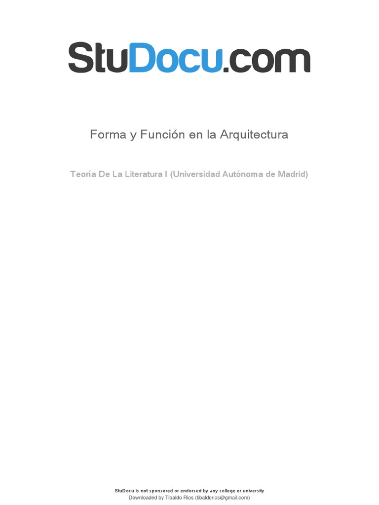 Forma y Función en Arquitectura | PDF | Diseño | Estética