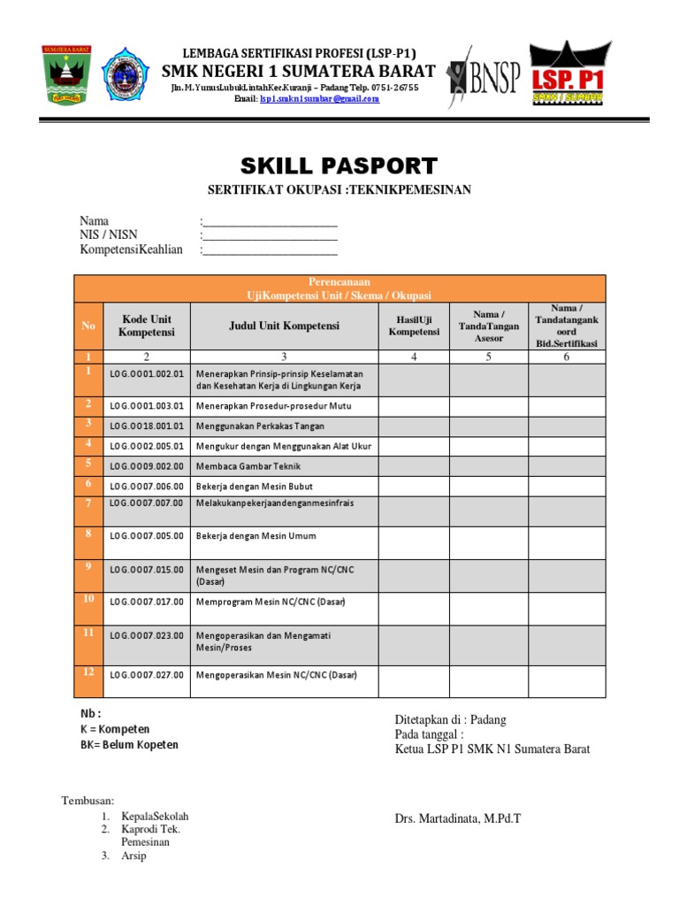 SKILL PASPORT LSP - (Sudah Digabung) | PDF