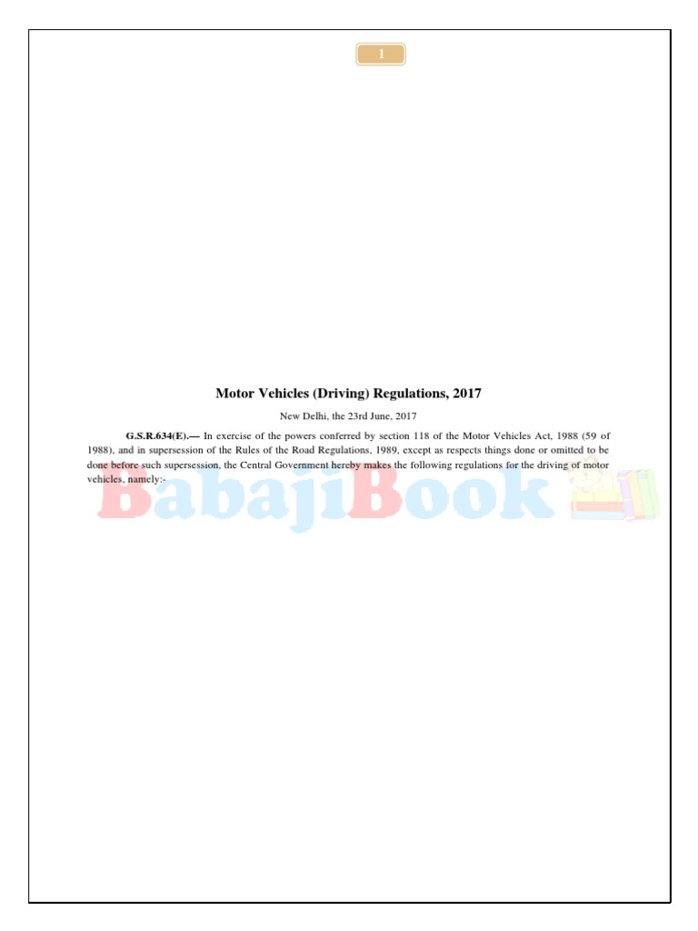 Motor Vehicles Driving Regulations 2017 | PDF | Traffic | Traffic Light