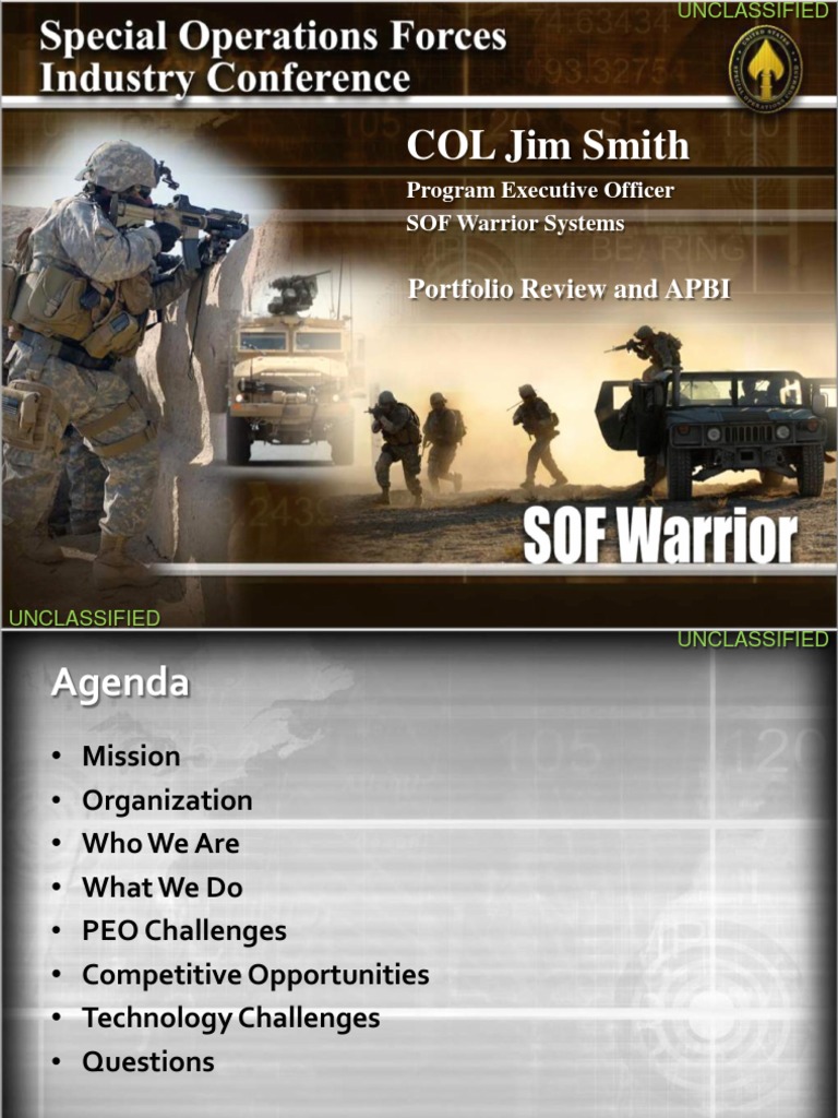 PEO SOF Warrior Brief SOFIC 2011 | PDF | Armour | United States Special ...