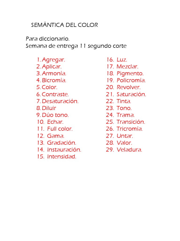 Semantica de Color Estudiantes | PDF | Arte