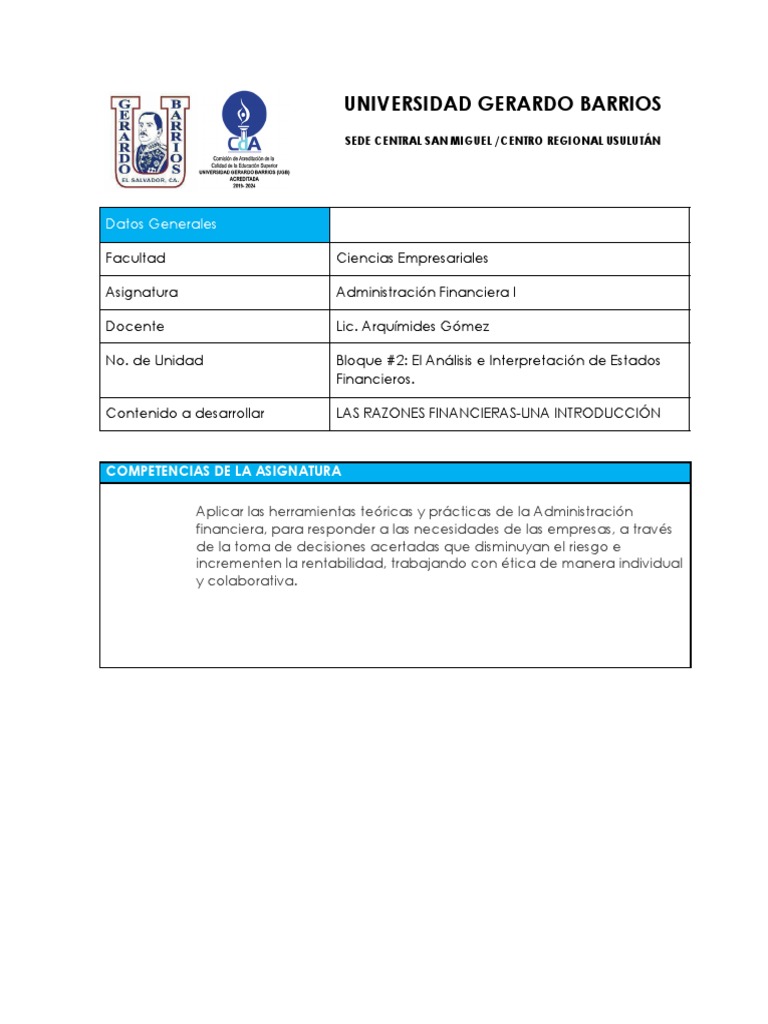 10.las Razones Financieras-Una Introducción | PDF | Ratio financiero ...