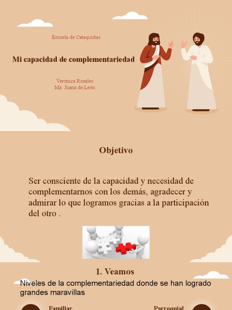 Tema 1. Mi Capacidad de Complementariedad. Juanita y Verito | PDF ...