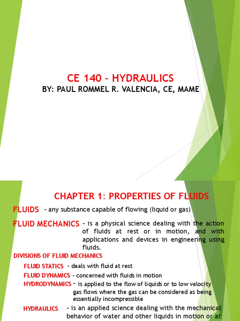 Understanding the Fundamental Properties and Principles of Fluids | PDF ...