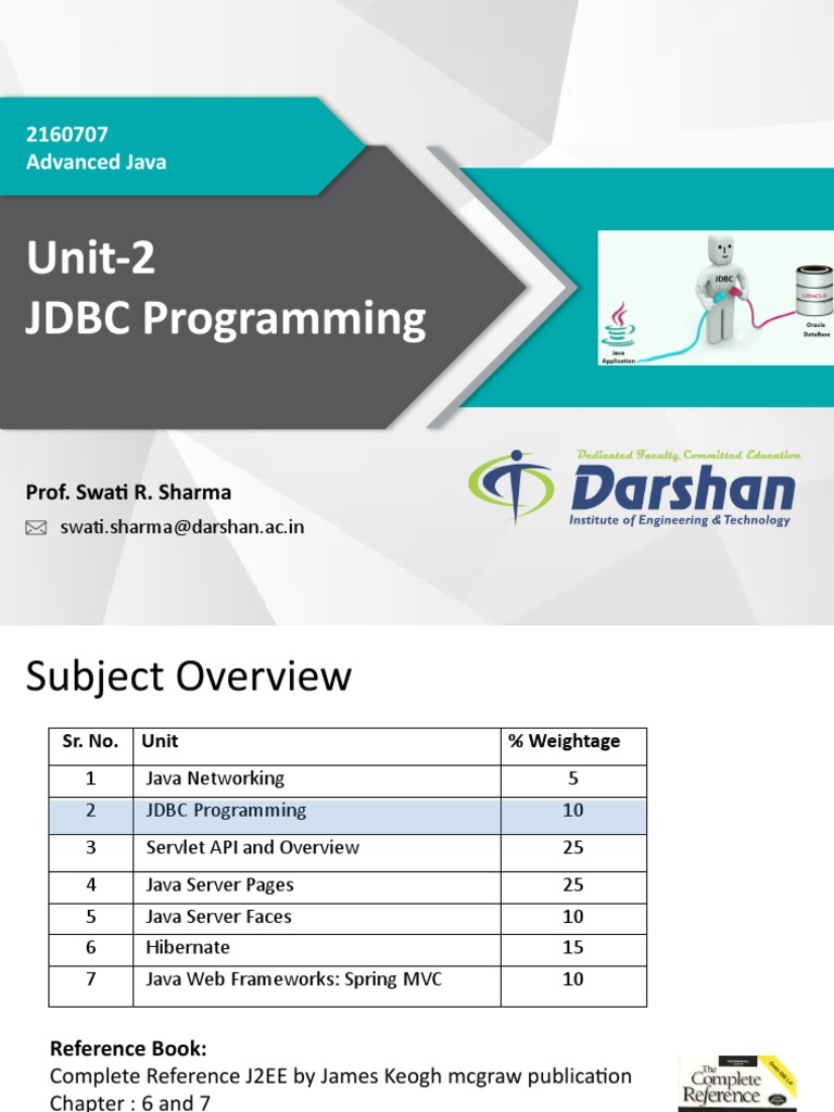 Adv - Java GTU Study Material Presentations Unit-2 JDBC Programming | PDF | Databases | Computer ...