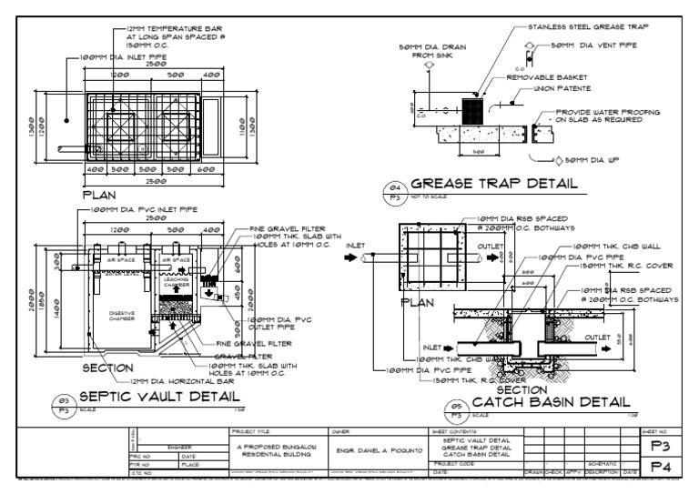 Grease Trap Detail | PDF | Mechanical Engineering | Hydraulic Engineering