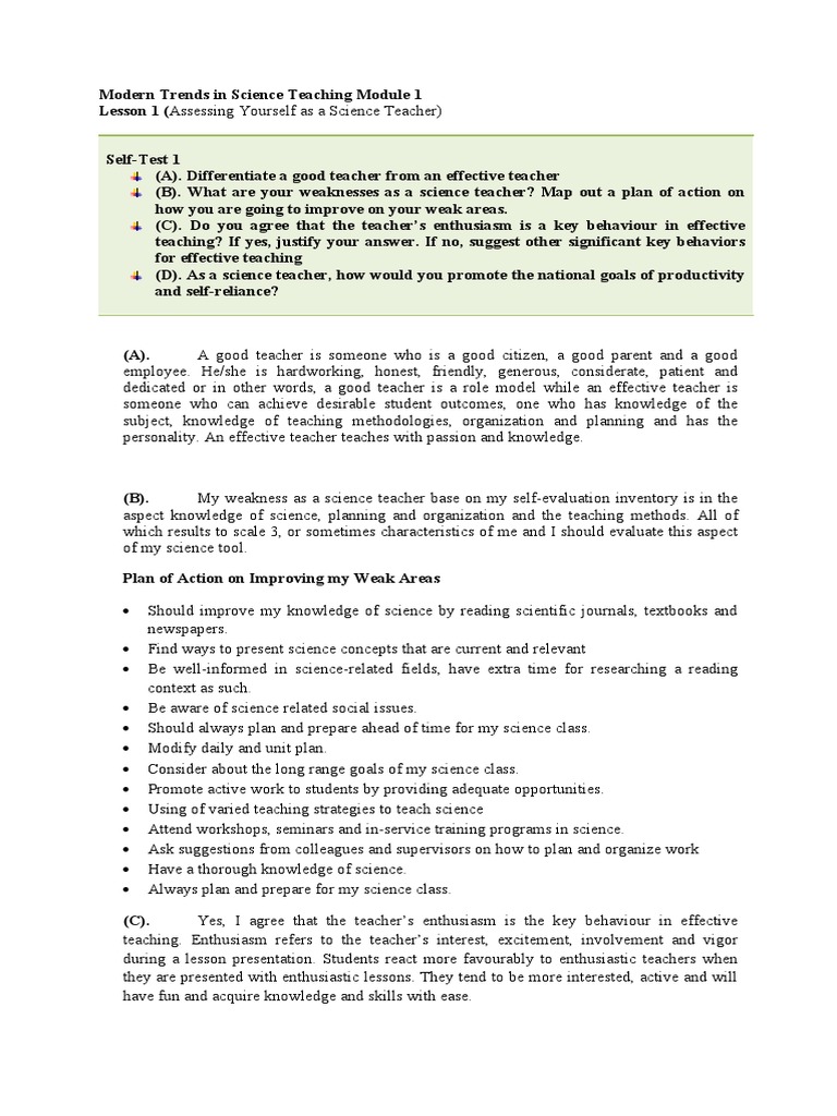 Modern Trends in Teaching Science | PDF | Cell (Biology) | Teachers