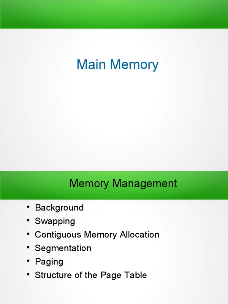 Main Memory | PDF | Library (Computing) | Computer Data Storage