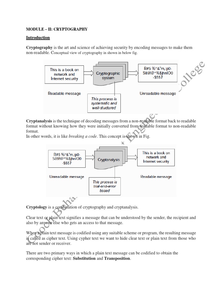 Cryptography Module 2 | Download Free PDF | Key (Cryptography) | Cryptography