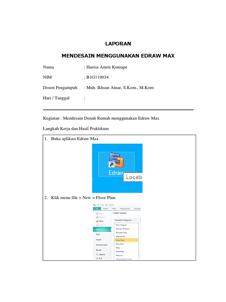 Mendesain Denah Rumah dengan Edraw Max | PDF