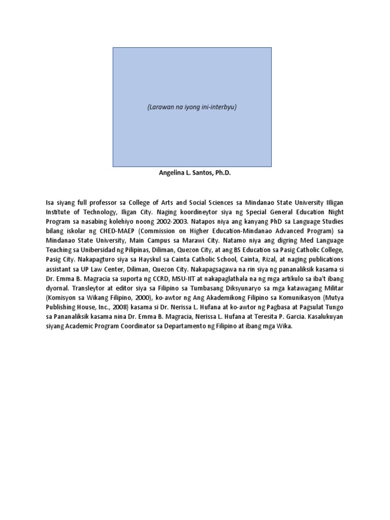 Format Sa Paggawa NG Bionote | PDF