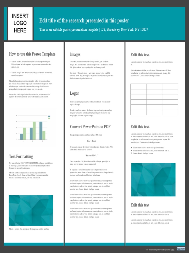 Poster Presentation Templates 42x42 | PDF | Communication Design ...