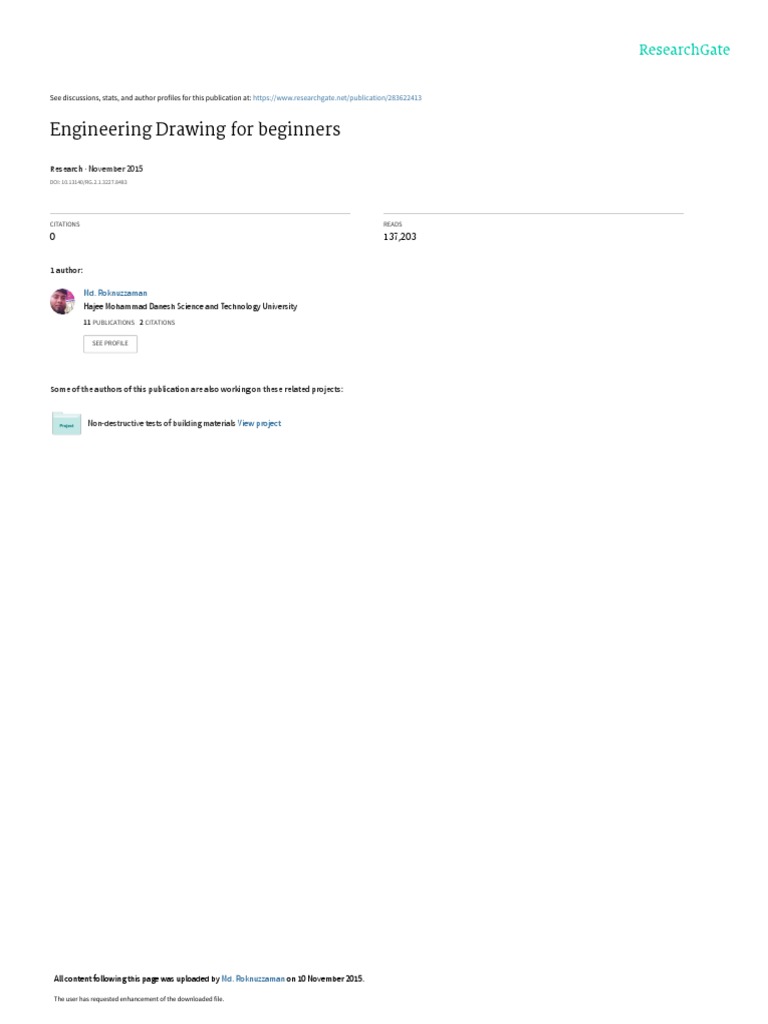 Engineering Drawing For Beginners | PDF | Engineering | Technical Drawing