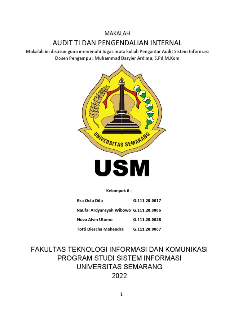 Makalah Audit Ti Dan Pengendalian Internal | PDF