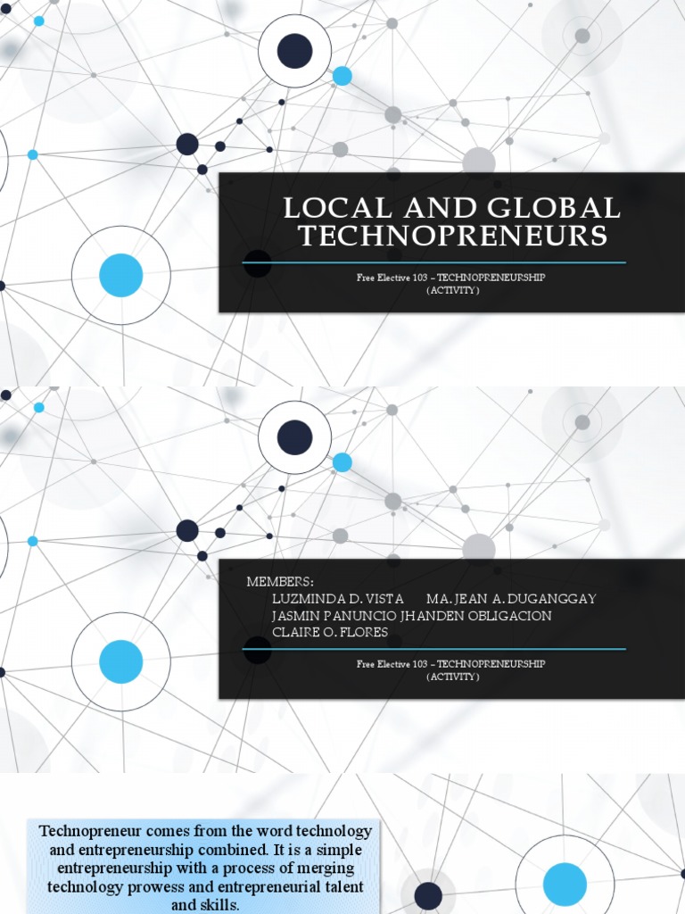 Local and Global Technopreneurs | PDF | Mark Zuckerberg | Computing