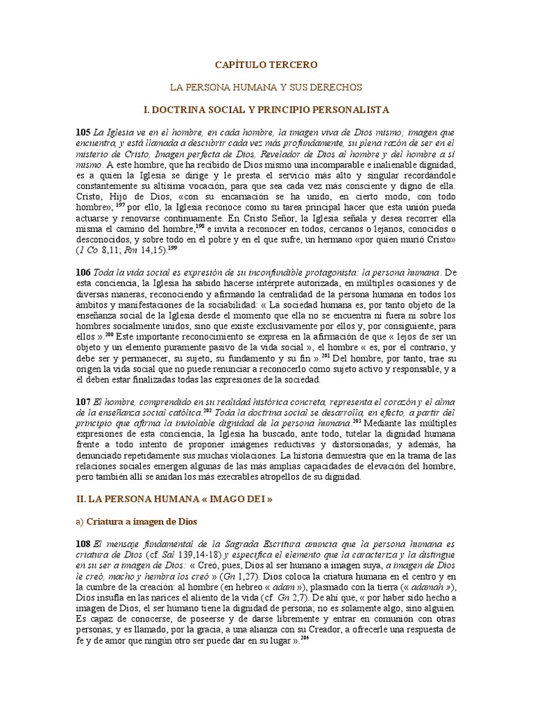 DSI - Compendio Capitulo III | PDF | Pecado | Derechos humanos