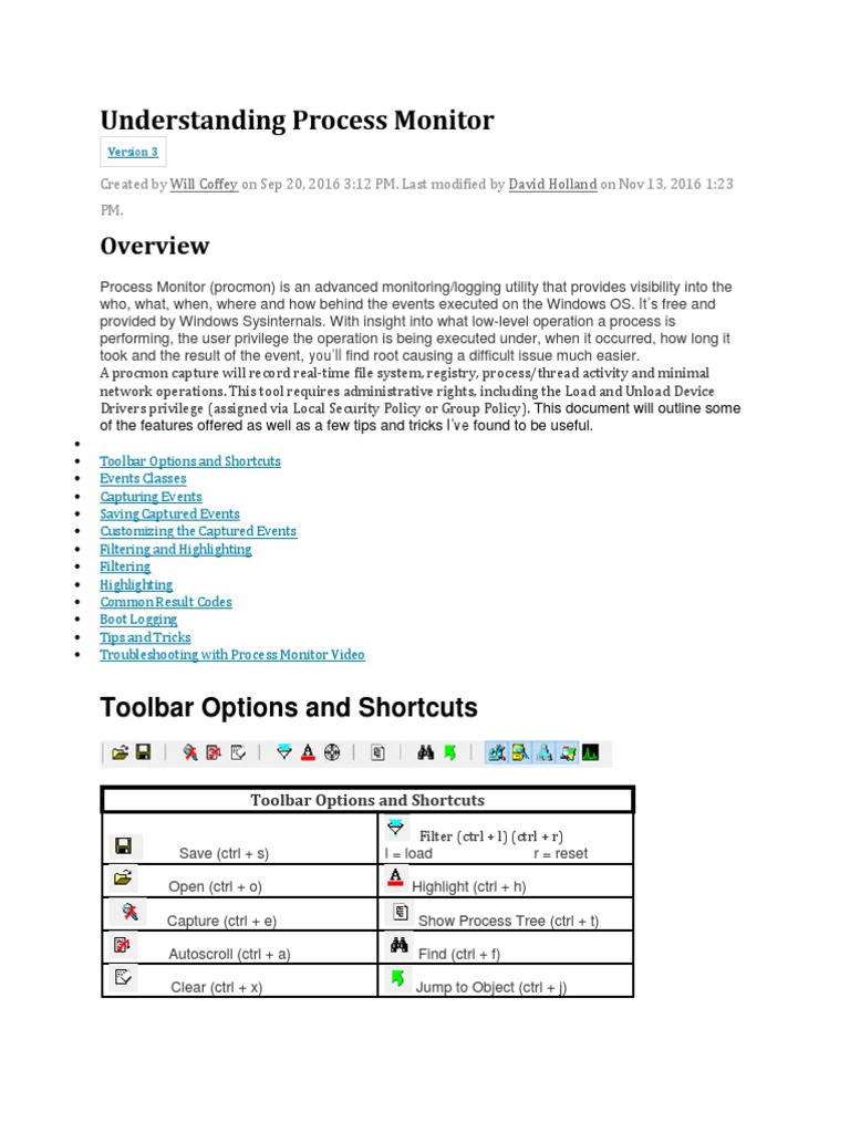 Process Monitor: Understanding System Events | PDF | Computer File ...