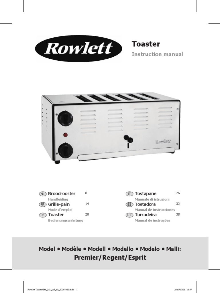 Toaster: Instruction Manual | PDF | Ac Power Plugs And Sockets | Home ...