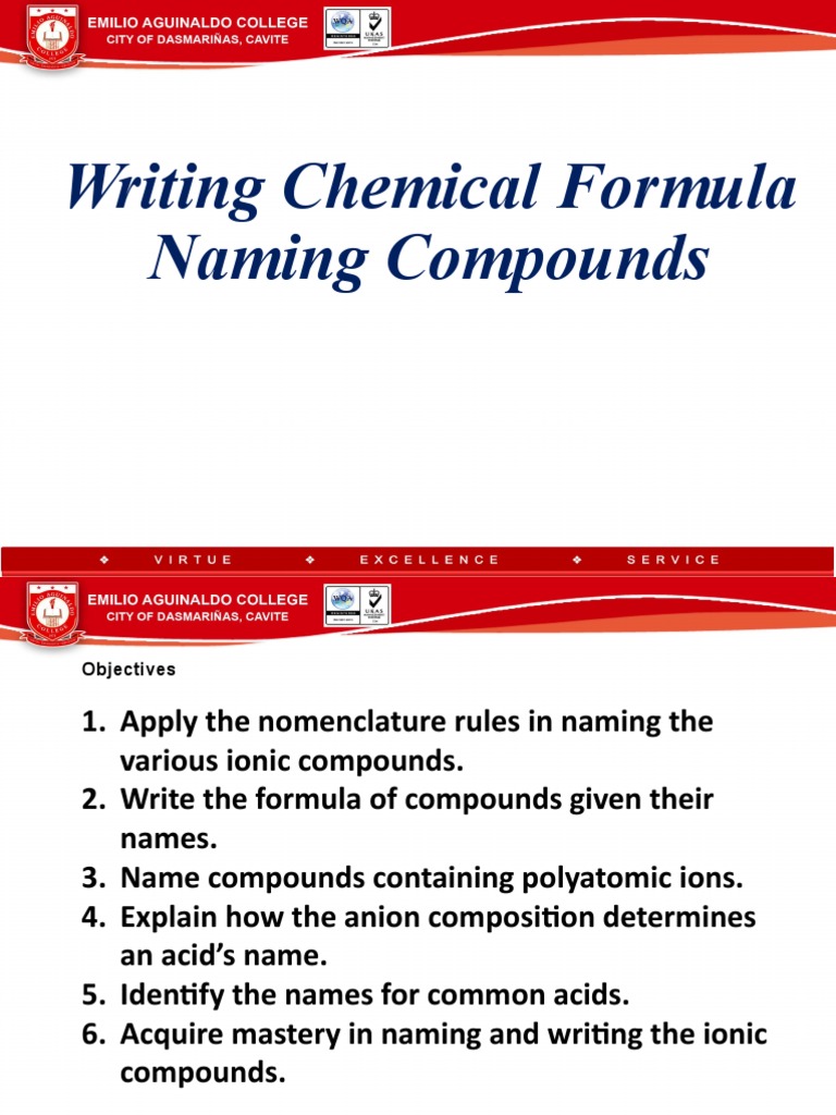 10 Naming and Writing Chemical Compounds | PDF | Chemical Compounds ...