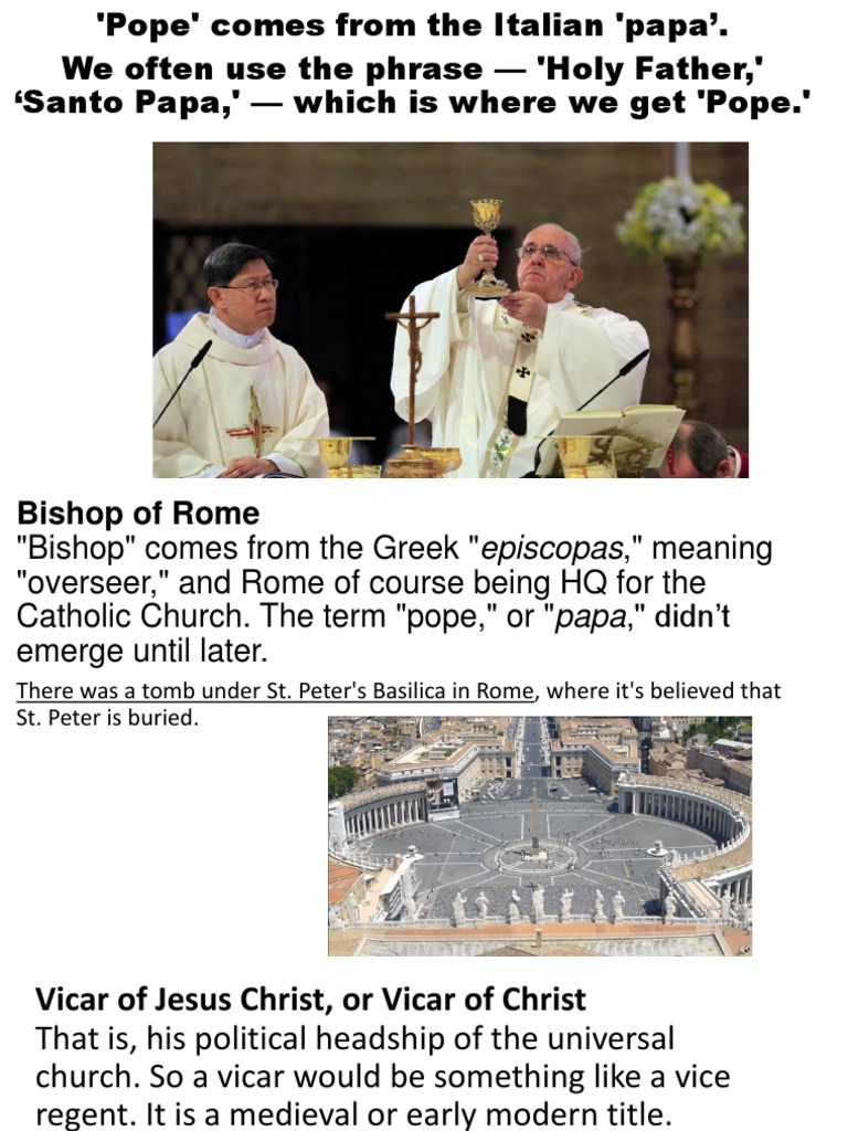 Titles of The Pope | PDF | Pope | Saint Peter
