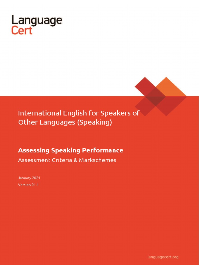 LanguageCert ESOL Speaking Guide | PDF | Cognition | Linguistics