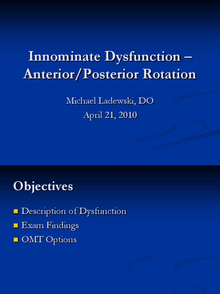 Innominate Dysfunction - AnteriorPosterior Rotation | PDF | Anatomical ...