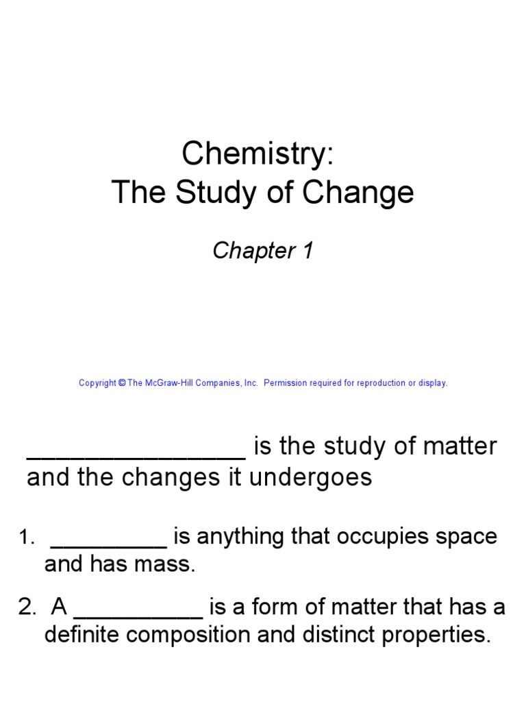 Chemistry: The Study of Change | PDF | Chemical Substances ...