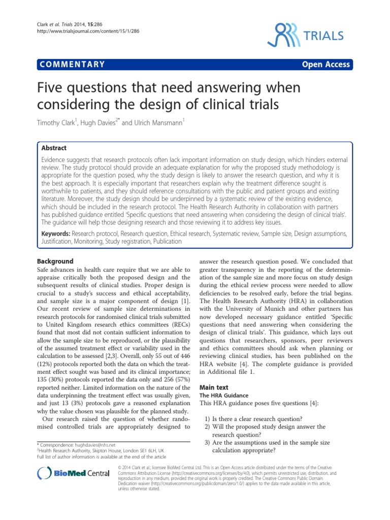 Five Questions That Need Answering When Considering The Design of ...