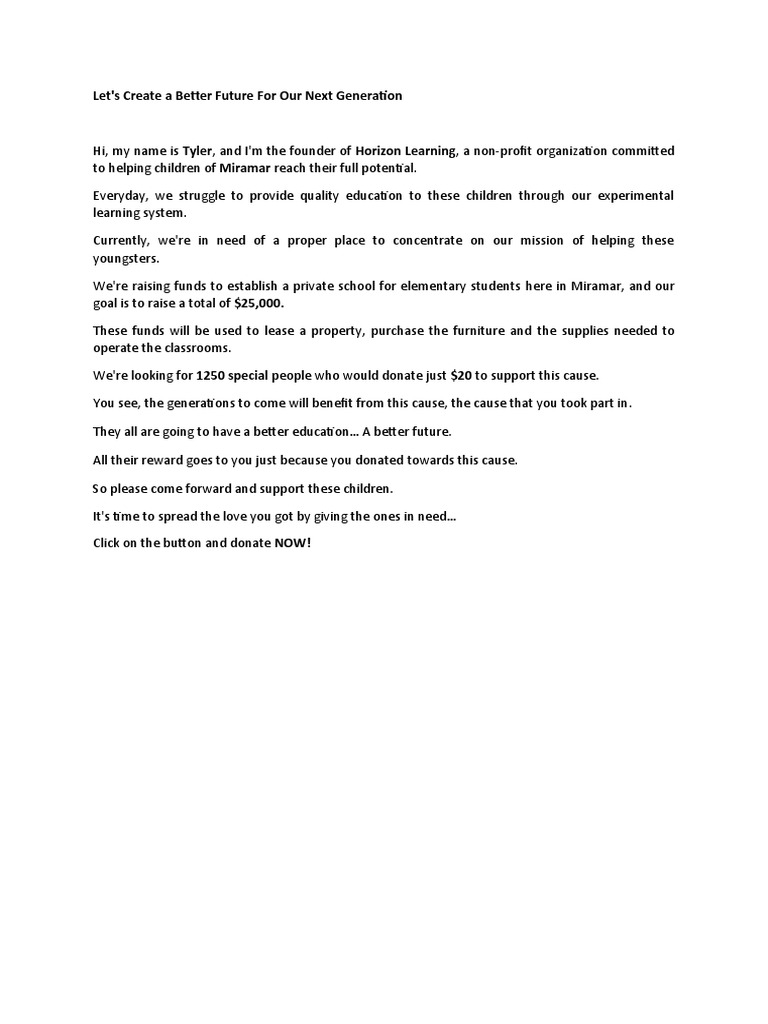 Horizon Learning Script | PDF