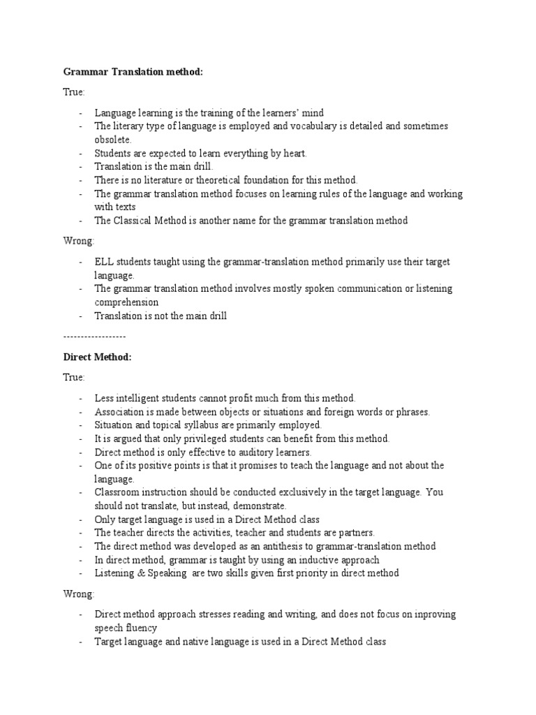 Grammar Translation Method | PDF | Humanities Education | Pedagogy