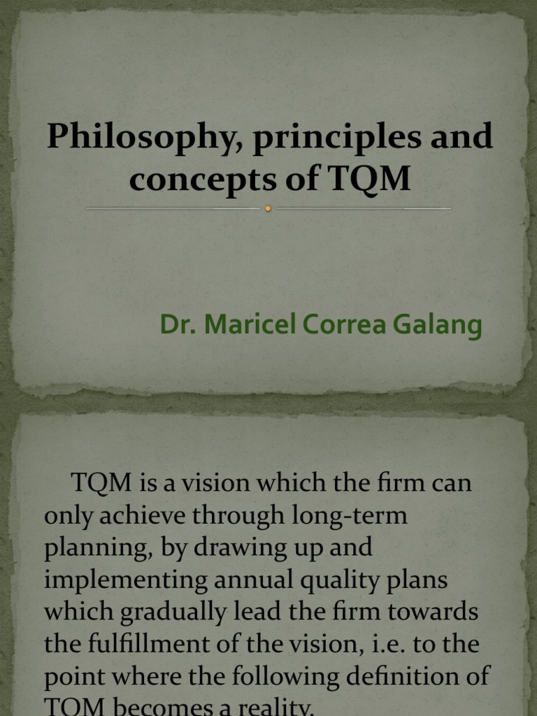 TQM Principles and Concepts Explained | PDF | Customer | Customer ...
