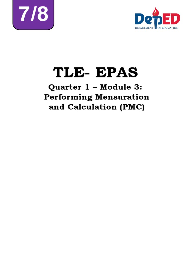 Tle-Epas: Quarter 1 - Module 3: Performing Mensuration and Calculation (PMC) | PDF | Resistor ...