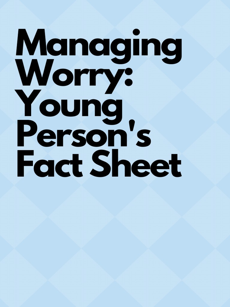 Managing Worry | PDF | Psychology | Psychological Concepts