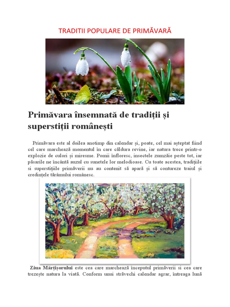 Traditii Populare de Primavara | PDF