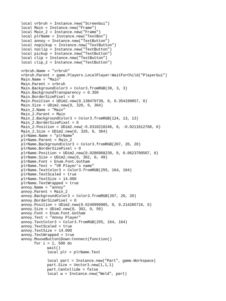 VR Utility Script: A Roblox VR Script with Features like Annoy, Noclip ...