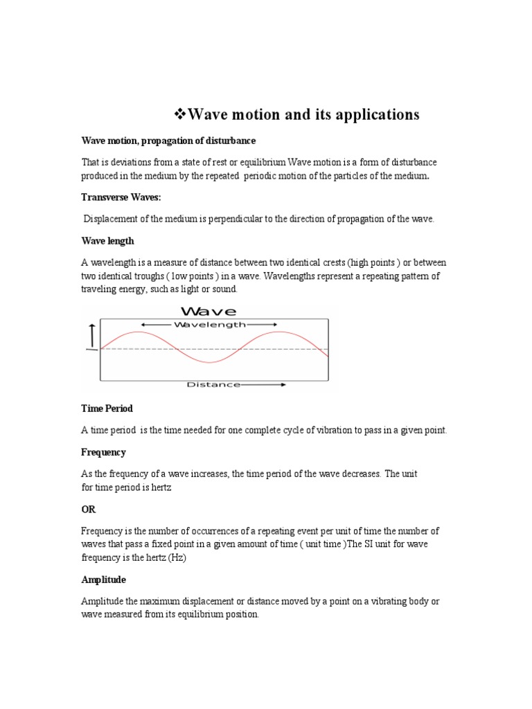 Wave Motion and Its Applications | PDF | Magnetism | Semiconductors