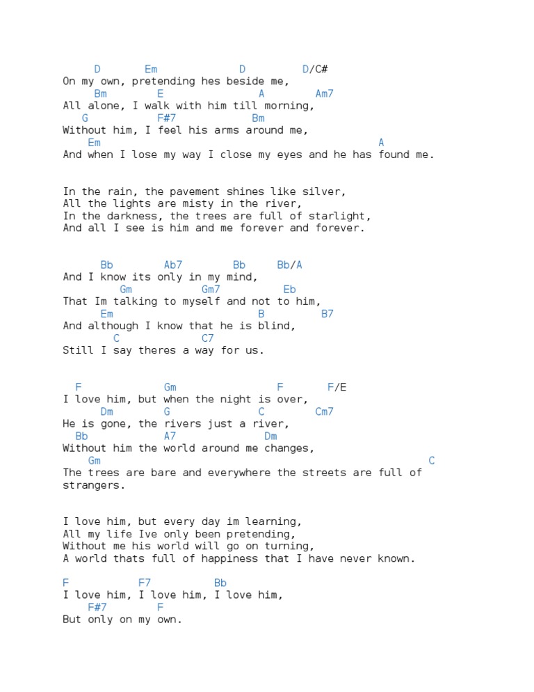 "On My Own: A Song Analysis" | PDF