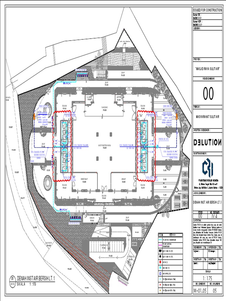 Denah Inst Air Bersih Lt. 1: Pipa PVC | PDF