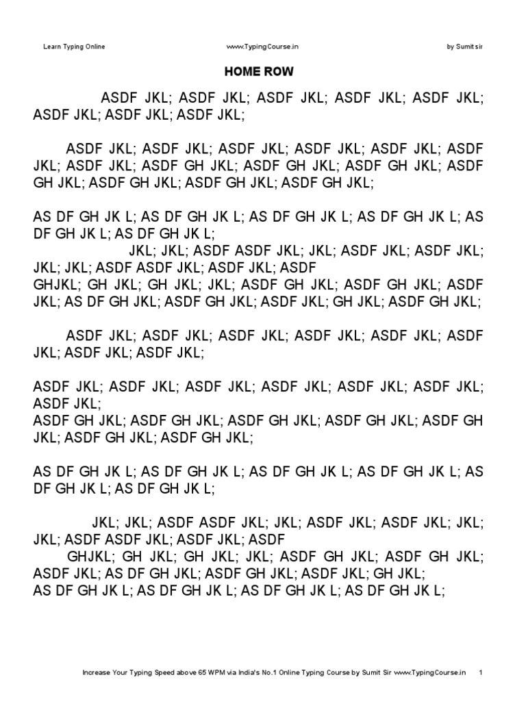 Typing Book | PDF | Educational Technology | Academic Degree