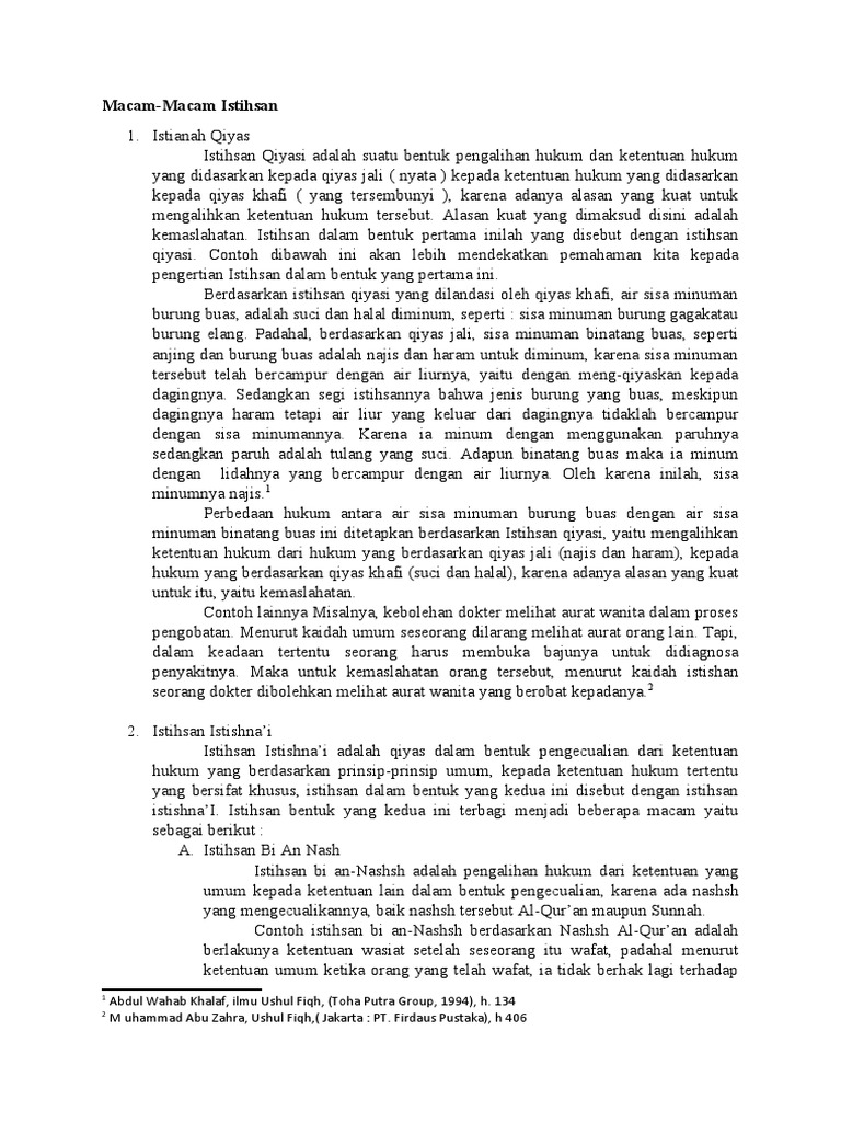 Macam - Macam Istihsan | PDF