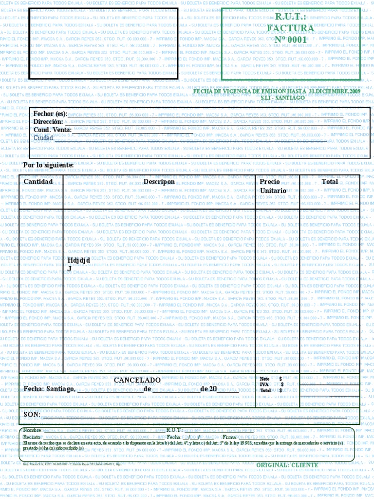 Facsimil Factura | PDF | Contabilidad | Documentos empresariales