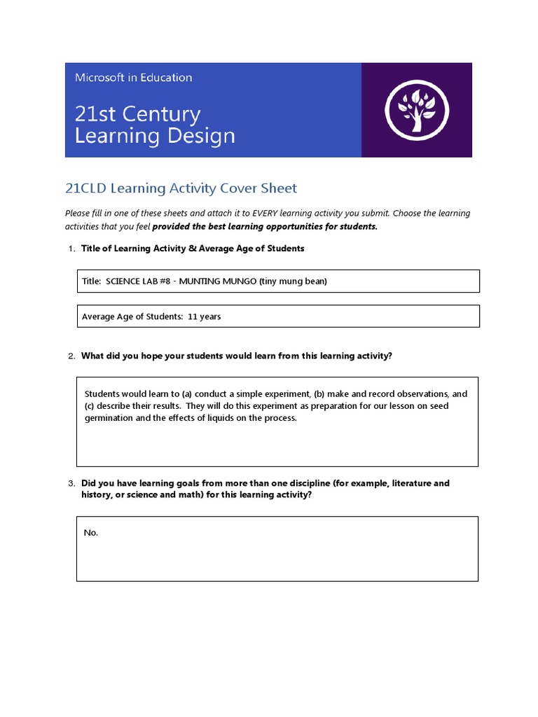 21CLD Activity-Munting Mungo | PDF