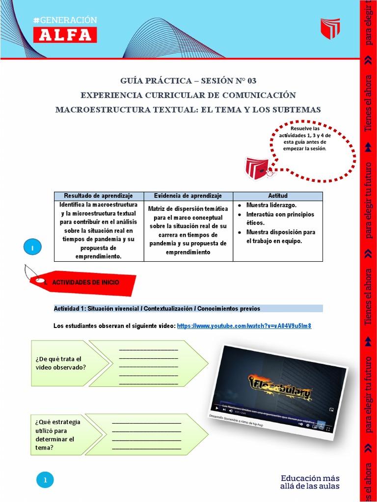 GUÍA PRÁCTICA - S3 | PDF | Salud mental | Aprendizaje