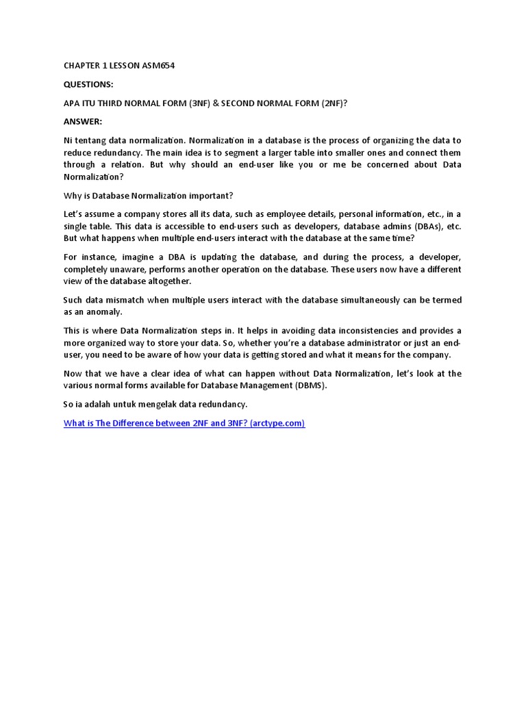 Chapter 1 Lesson Asm654 | PDF
